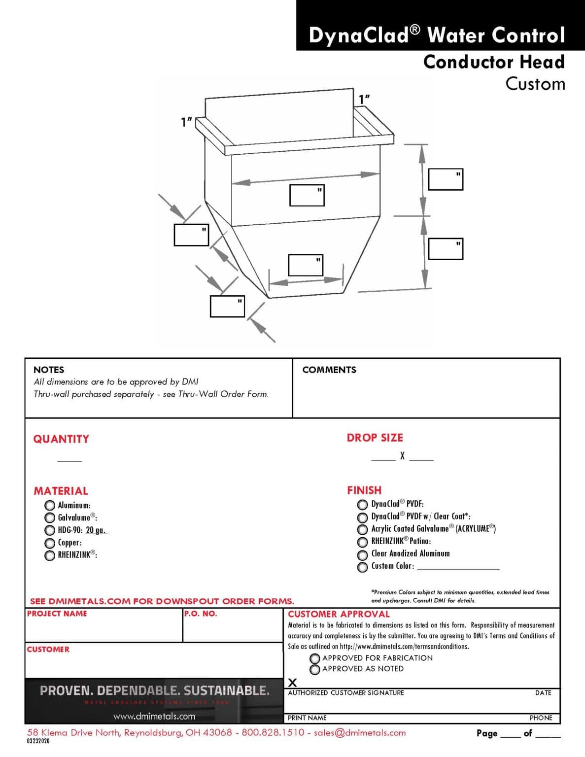 Conductor Head Dimensional Metals, Inc.
