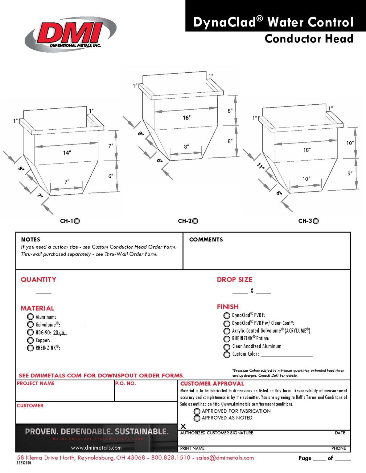 Conductor Head Dimensional Metals, Inc.