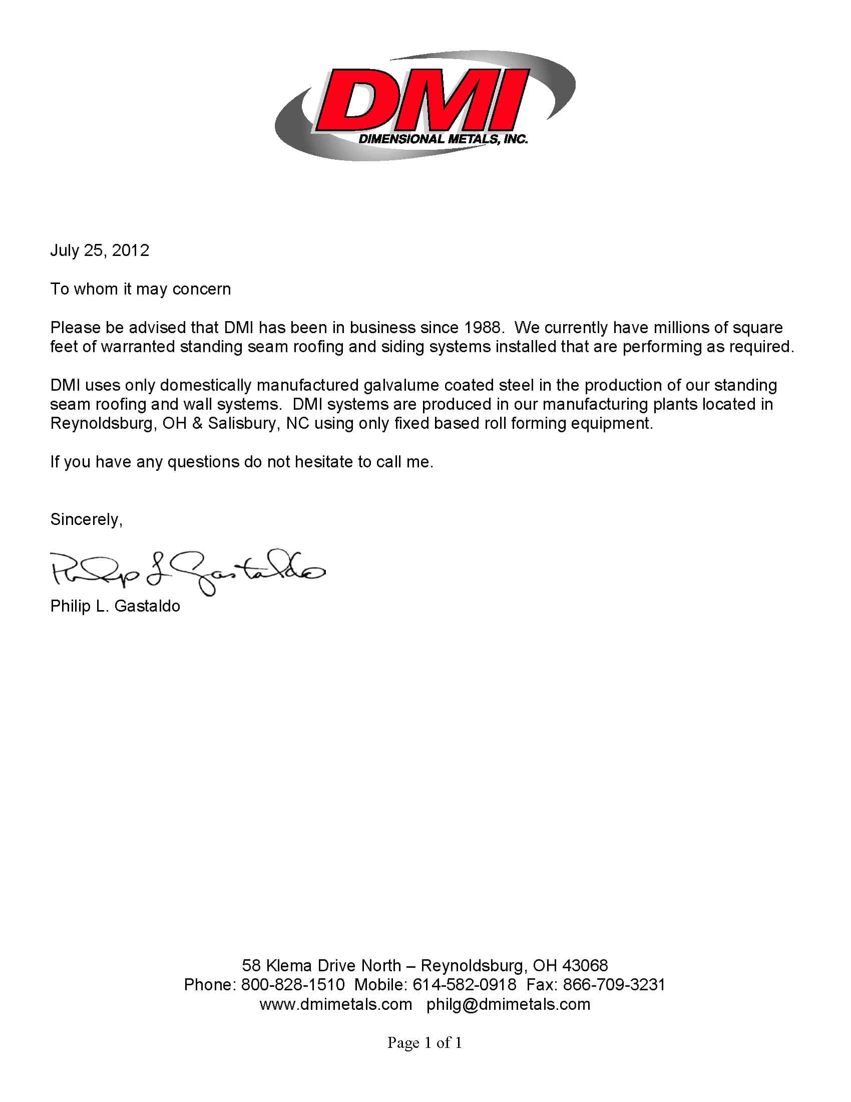 Letter Of Qualification Template