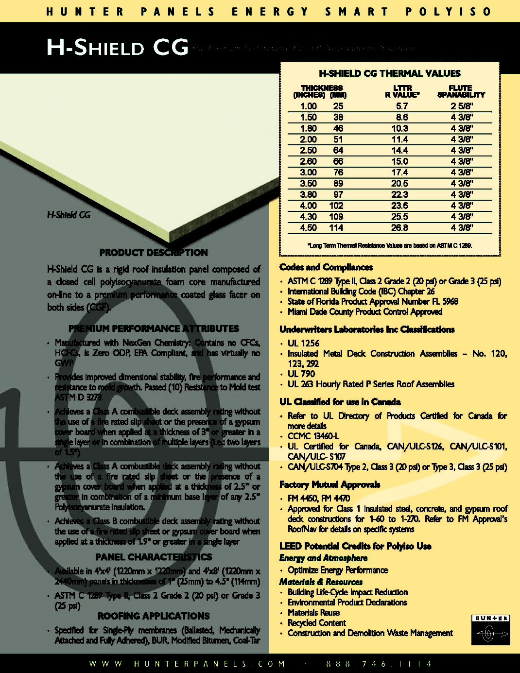 H-Shield CG by Hunter Panels - Energy Smart PolyIso